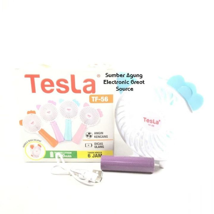 Tesla TF56 Kipas Tangan Mini Portable Hand Tahan 6jam Hello Kitty ...