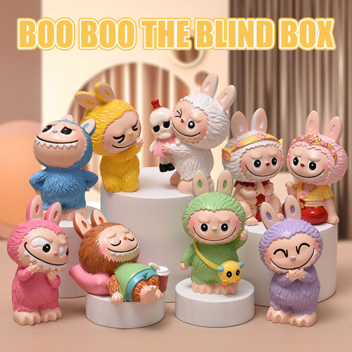 Labubu Dolls Blind Box, Cartoon Resin Model Doll Surprise Toys ...