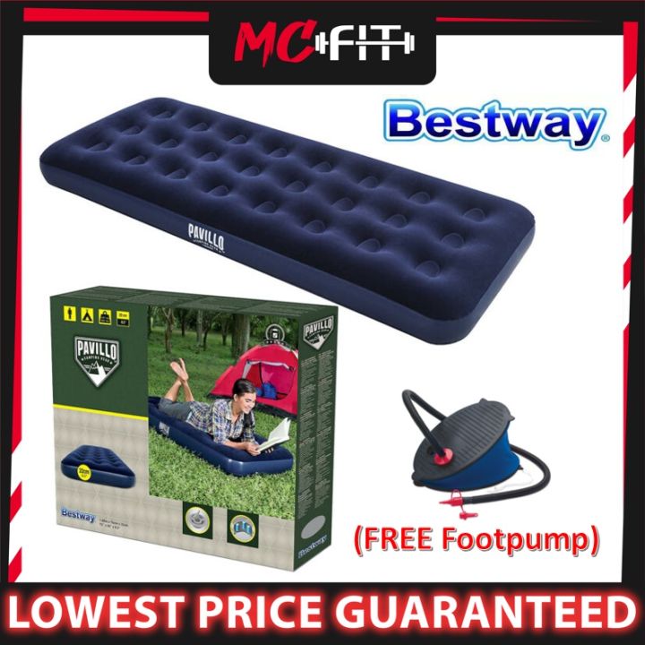 MCFIT BESTWAY Premium Flocking Inflatable Camping Air Bed Mattress ...