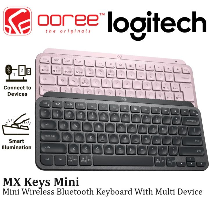 LOGITECH MX KEYS MINI WIRELESS KEYBOARD WITH MULTI DEVICE / BLUETOOTH ...