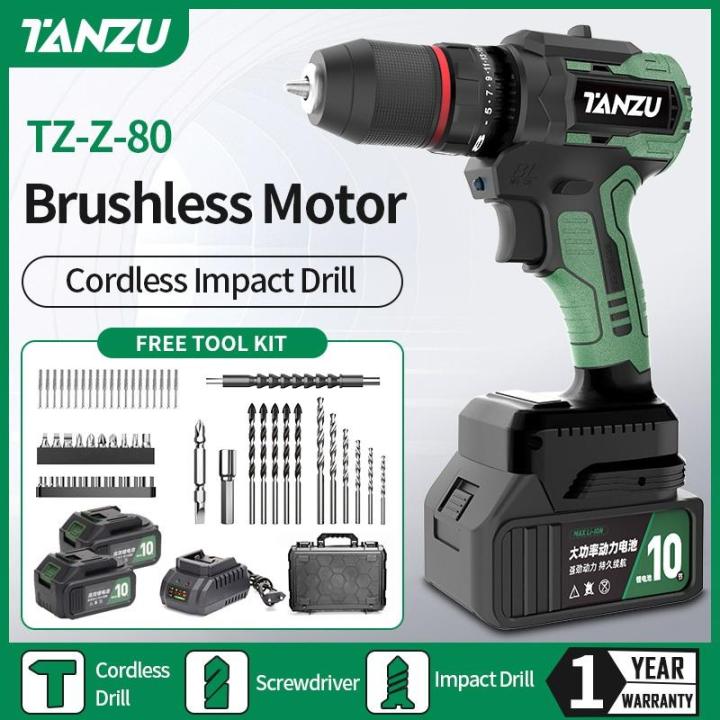Tanzu TZ-Z-80 MT-21V Impact Cordless Drill Hand Drill 2 Battery 1 ...