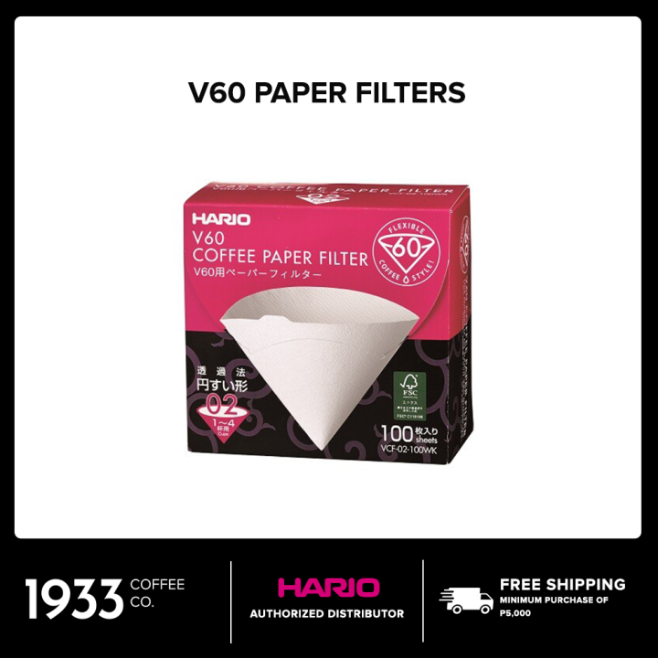 Hario V60 Paper Filter For V60 Coffee Drippers W 100pcs | Lazada PH