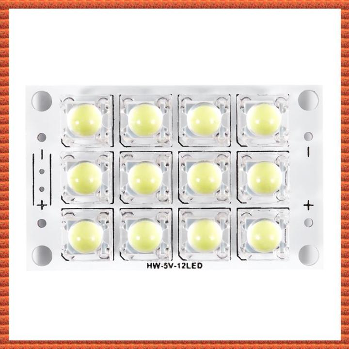 (OEFY) New DC 3V 5V 12 LED Super Bright White Piranha LED Circuit Board LED Lights Light Yacht ...