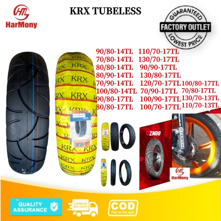 Harmony Motorcycle KRX Tubeless Gulong tire interior tube tires TL | Lazada