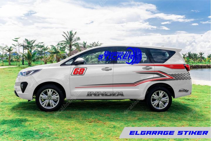 Stiker mobil toyota innova cutting sticker body samping mobil innova ...