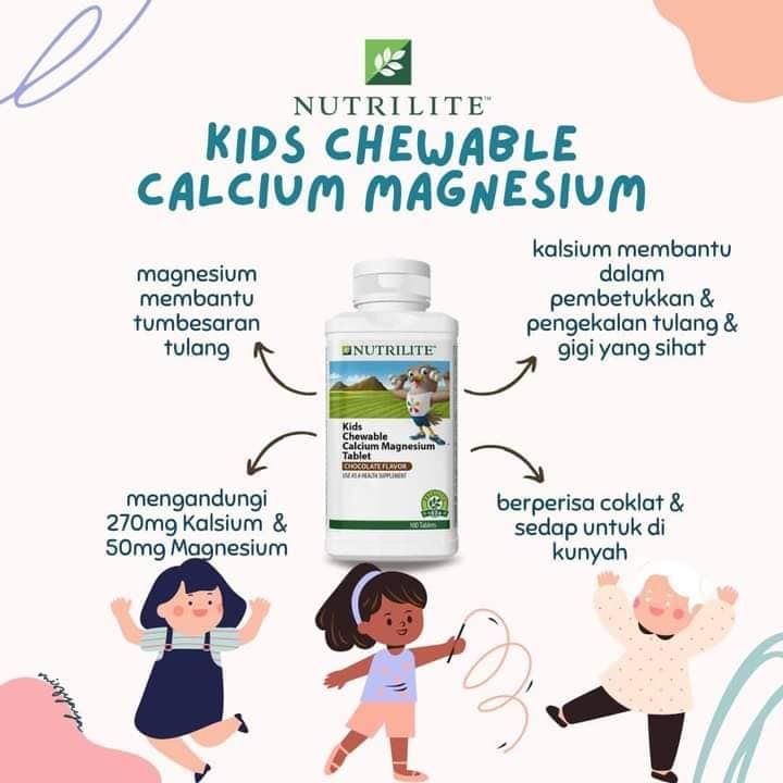 Nutrilite Kids Chewable Calcium Magnesium Tablet - 100Tab / Nutrilite ...