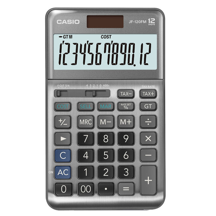 Casio Calculator เครื่องคิดเลข คาสิโอ รุ่น JF-120FM-PK แบบตั้งโต๊ะ ...