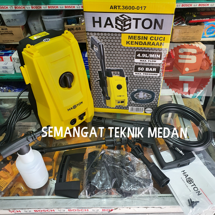 MESIN STEAM CUCI MOBIL MOTOR JET CLEANER AC 50 BAR HASSTON PROHEX ...