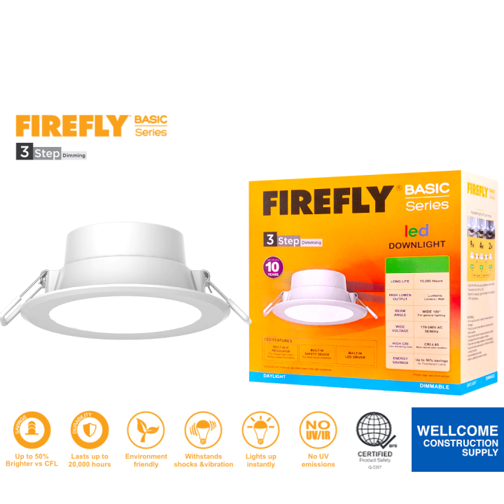 Firefly Basic Series 3 Step Dimming LED Downlight | Lazada PH