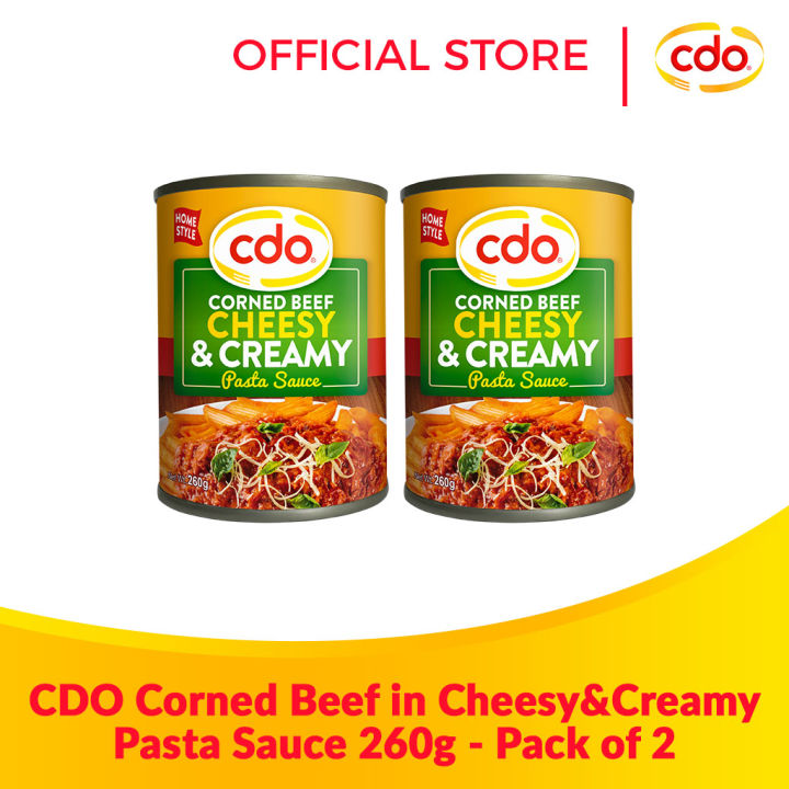 CDO Corned Beef in Cheesy & Creamy Pasta Sauce 260g - Pack of 2 | Lazada PH