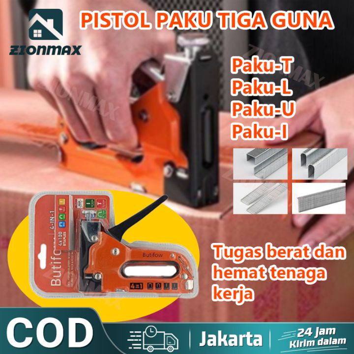 3in1 Staples Stapler Staple Gun Alat Tembak Paku Staples Manual 1 x ...