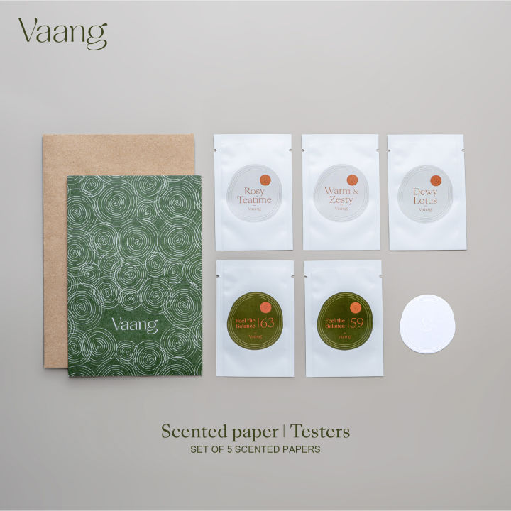 VAANG Set of 5 scent samples – กระดาษหอม ตัวอย่างกลิ่น 5 กลิ่น ...