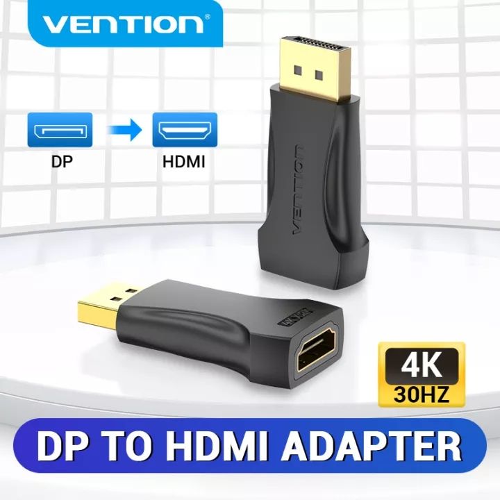 Vention DP To HDMI 4K 30Hz Displayport Adapter Male To Female Cable Converter DisplayPort To ...