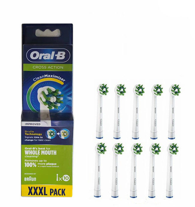 for Oral-B Cross Action Replacement Toothbrush Heads，Pack of 10 ...