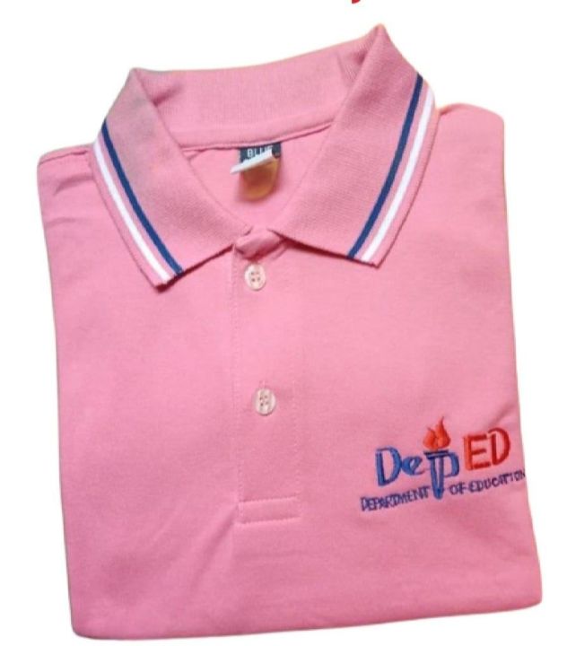 Pink Polo Shirt with DepEd EmbroideredLogo Wash Day Uniform Friday ...