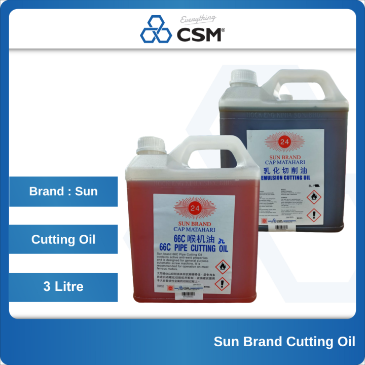 24 SUN BRAND 66C PIPE CUTTING OIL CUTTING PIPE OIL 3LITRE CUTTING PIPE ...