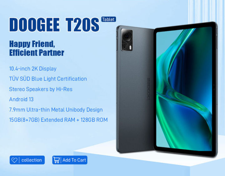 【Official shop】DOOGEE T20S Tablet 10.4" 2K Display TÜV SÜD Certified ...
