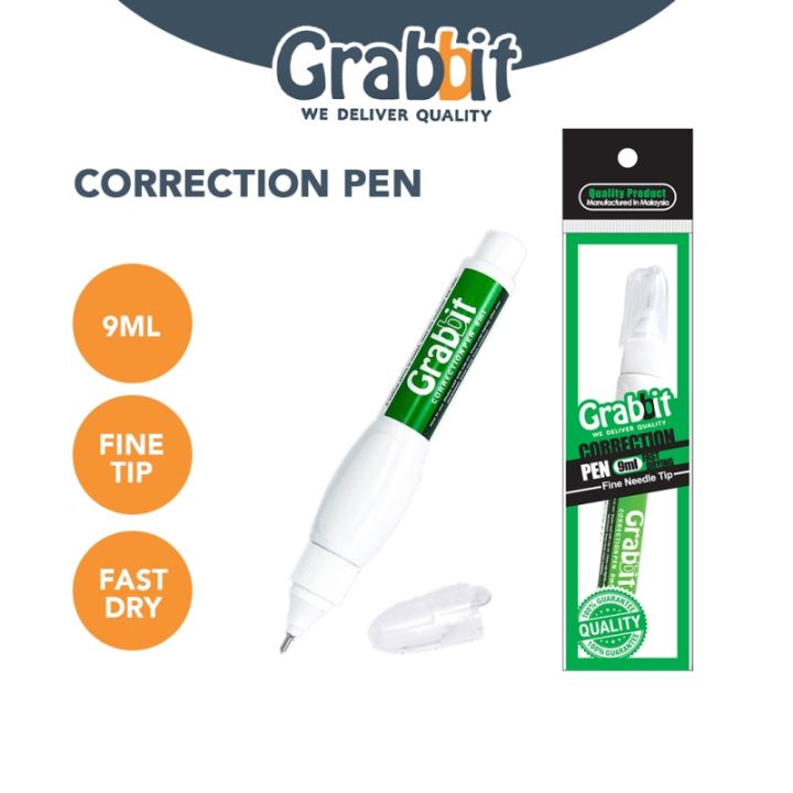 GRABBIT Correction Pen Liquid Paper 9ml [1pc] GRAB-CP-PT071 | Lazada