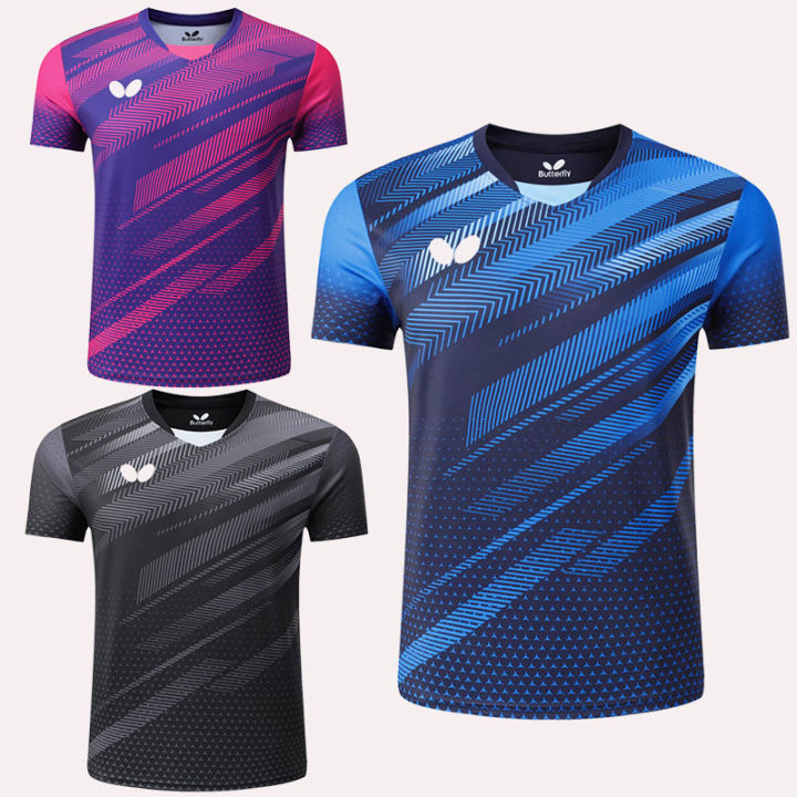 Spot Slim Fit Breathable Sports Table Tennis Shirt Uniform Badminton T ...