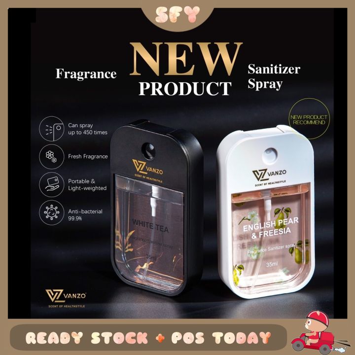 Vanzo New Product🔥 35ml VANZO Pocket Fragrance Sanitizer Spray English ...