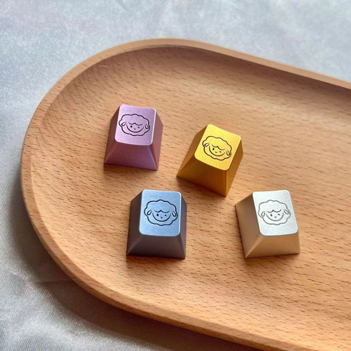 Art key artisan keycap Cute sheep keycap Metal keycaps mechanical ...