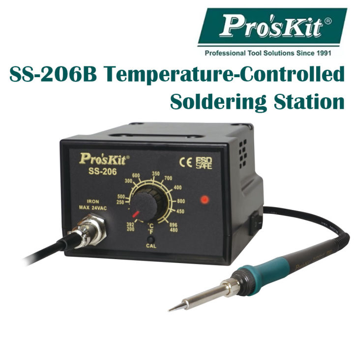Pro'sKit SS-206C Temperature-Controlled Soldering Station Adjustable ...