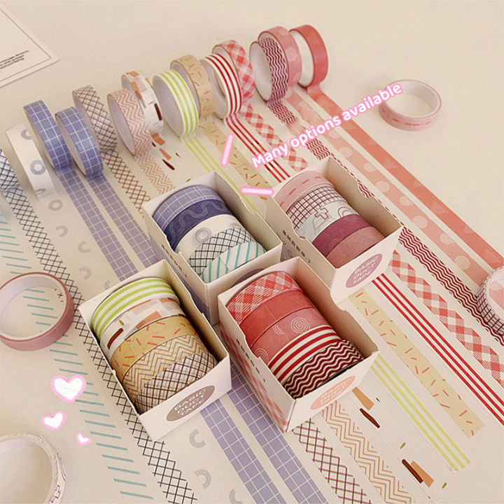 【Ready Stock】5rolls/box Creative Multifunctional Tape Sticker Masking ...