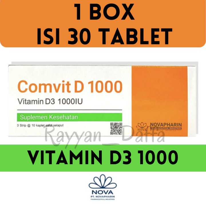 Comvit D 1000IU / Vitamin D3 1000IU / Vitamin D 1000 / Vit D / Suplemen ...