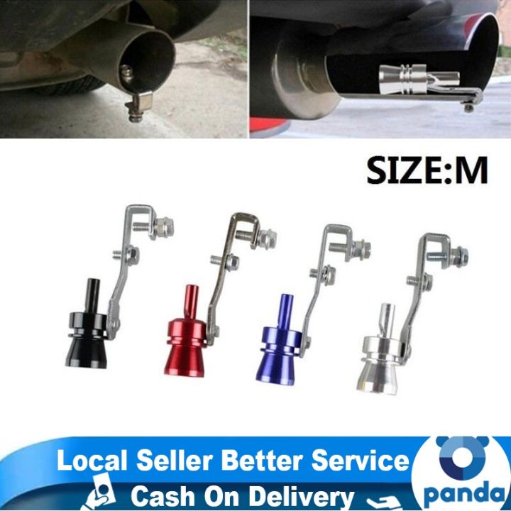 【In Stock】【Black】Universal Car Turbo Sound Whistle Muffler Exhaust ...