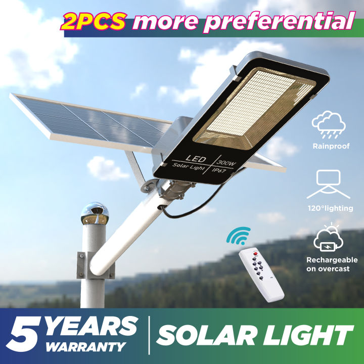 Solar street lights 60W 100W 200W 300W 400W LED outdoor waterproof solar light | Lazada PH