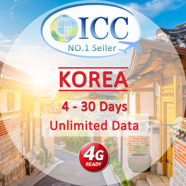 ICC Korea 3-30 Days Unlimited Data SIM Card/Korea SIM Card | Lazada Singapore