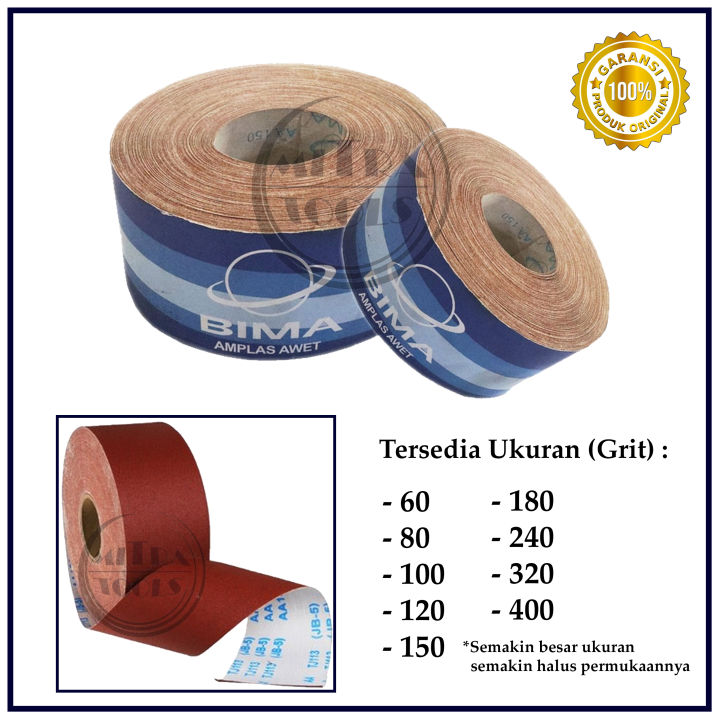 BIMA Amplas Roll Semua Ukuran 60 80 100 120 150 180 240 320 400 ...