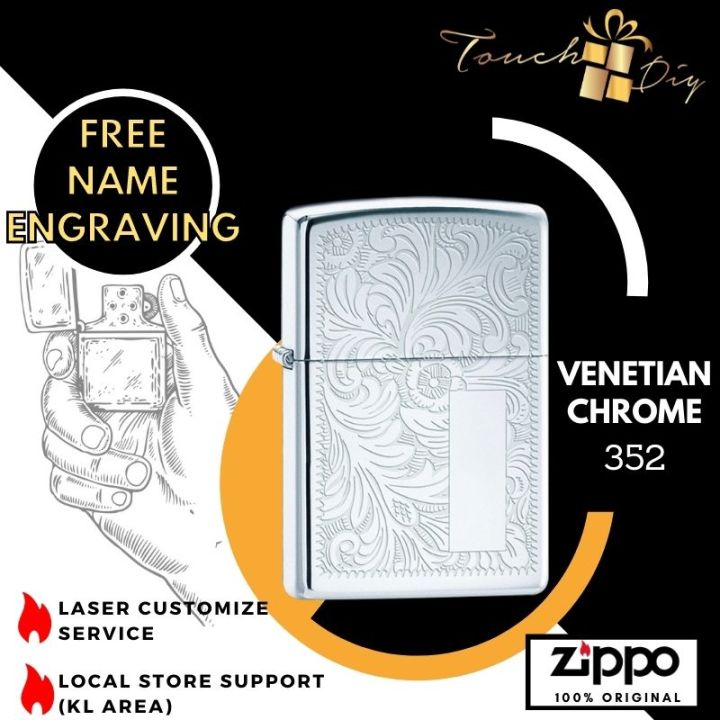 Zippo 352 Venetian Lighter with Free Name Engraving | Lazada