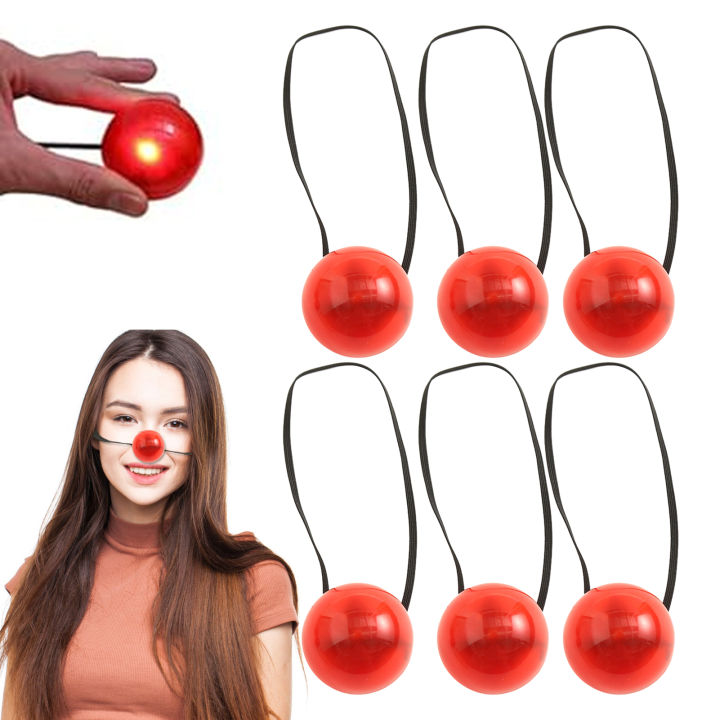 Edena Led Red Clown Nose Light Up Clown Nose 2024 Led Glowing Red Clown ...