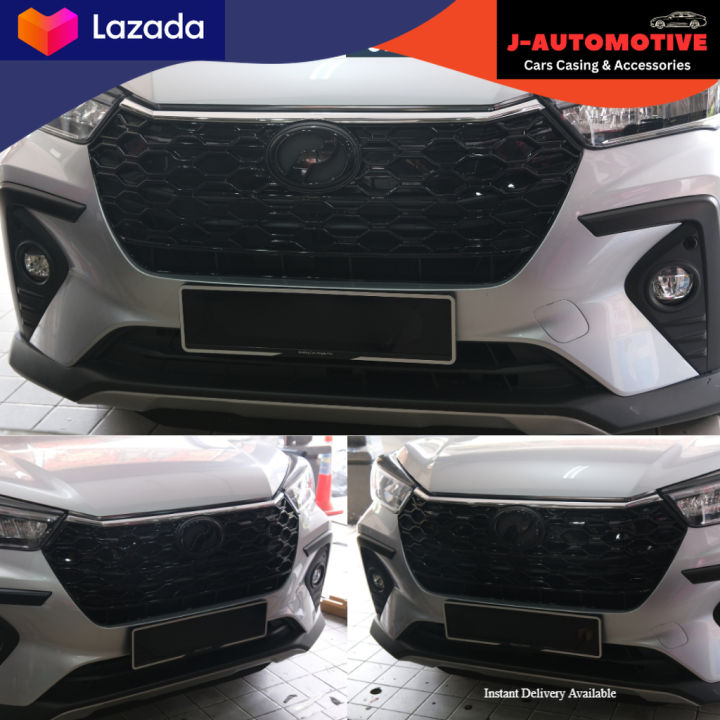 Perodua Ativa Front Grille Glossy Black Honey Comb design | Lazada