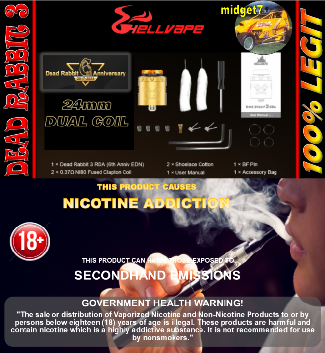 Hellvape Dead Rabbit 3 RDA (6th Anniv EDITION) | Lazada PH