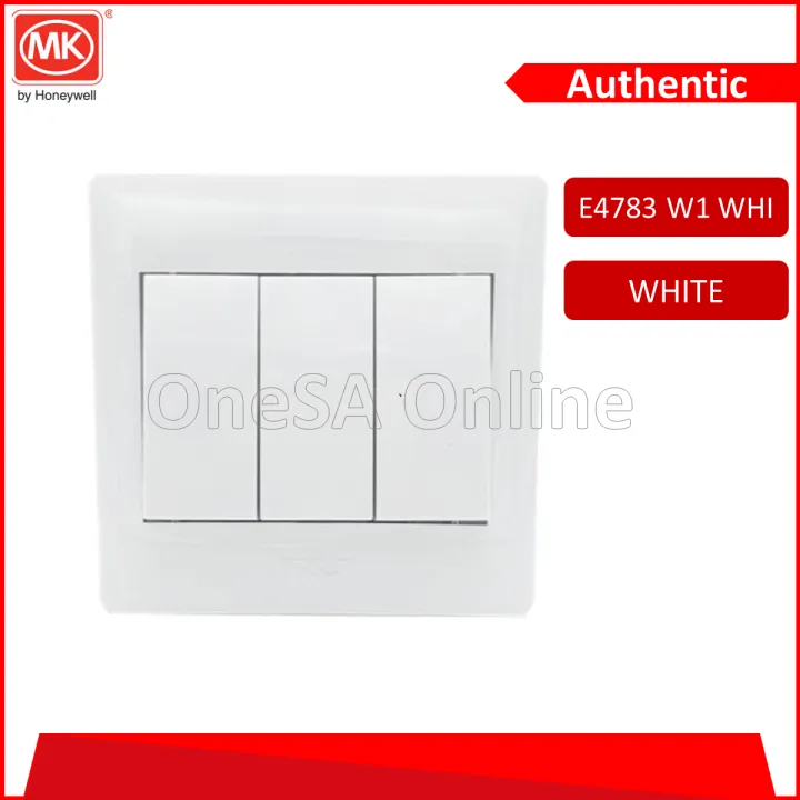 MK PVC 13A SWITCH 3GANG 1WAY(E4783-W1-WHI) | Lazada