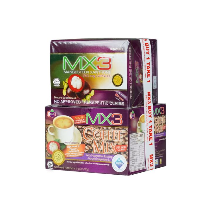 MX3 Mangostana Capsule with MX3 Coffee Mix | Lazada PH