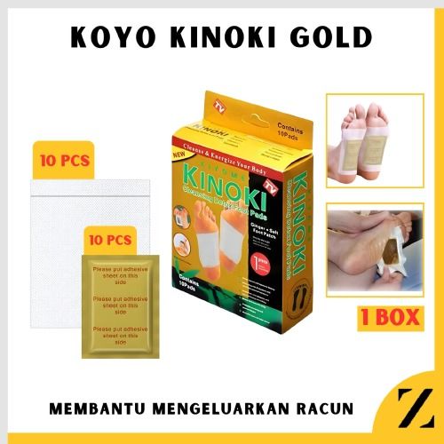 Kinoki Gold Koyo Kaki Penyerap Racun Tubuh Detox Toksin Isi 10 Pcs ...