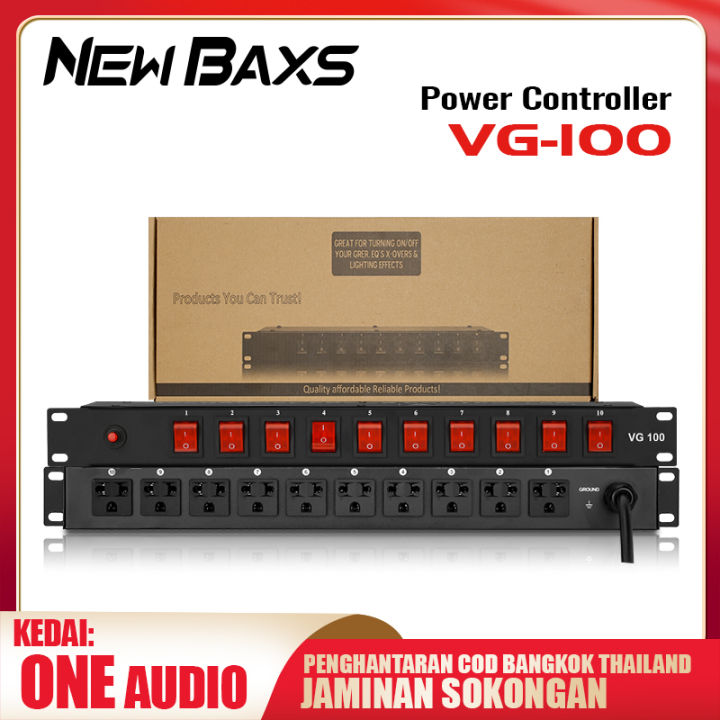 NewBaxs VG-100 10 ช่อง เครื่องกรองกระแสไฟฟ้าและลดทอนสัญญาณรบกวน ปลั๊กไฟ ...