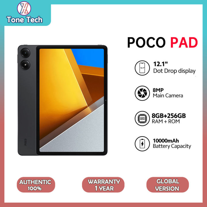 POCO Pad Tablet 12.1''120Hz 2.5K Display Snapdragon® 7s Gen 2 Quad ...