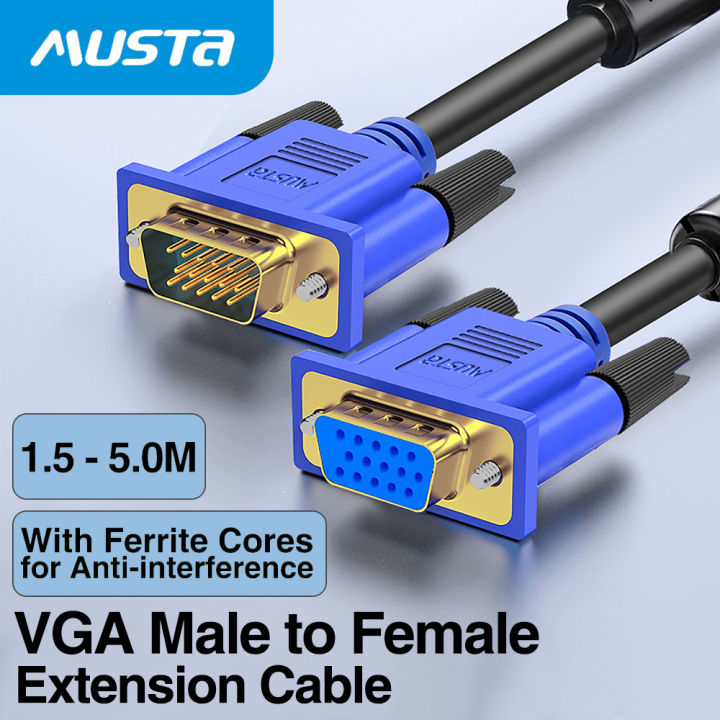 VGA Cable VGA Extension Cable Male to Female Extender Cable1.5m 3m 5m ...