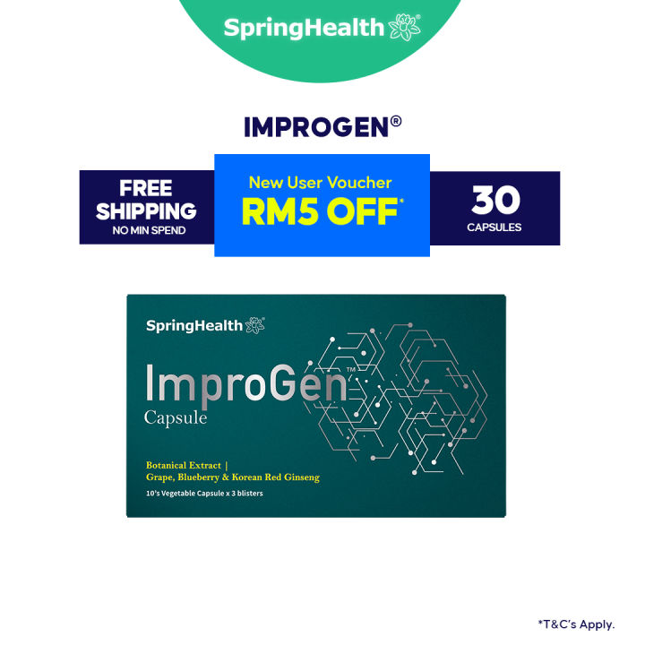 SpringHealth ImproGen® Vegetable Capsules (30'S) 【Exp: Aug 2026】 | Lazada