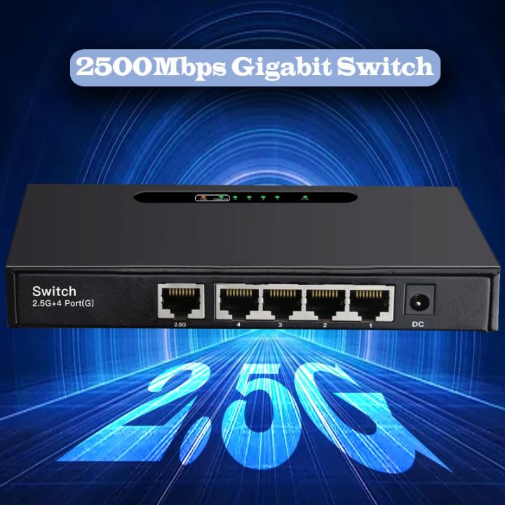 Koqit 2500Mbps 2.5G Desktop Gigabit Network Switch Ethernet Switch ...