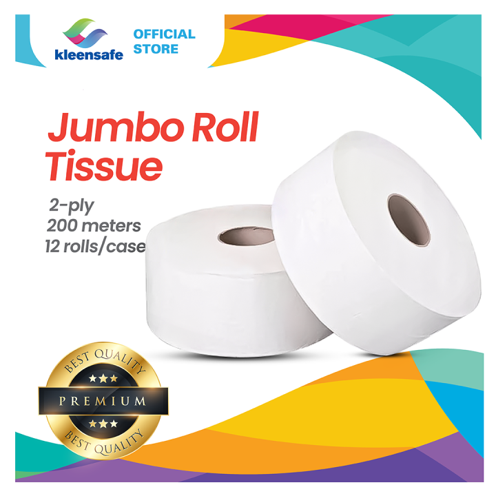 Kleensafe 2ply 200 meters Premium Quality Virgin Pulp Jumbo Roll Tissue ...