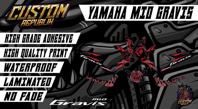 Yamaha Mio Gravis Circuit Decals Set | Lazada PH