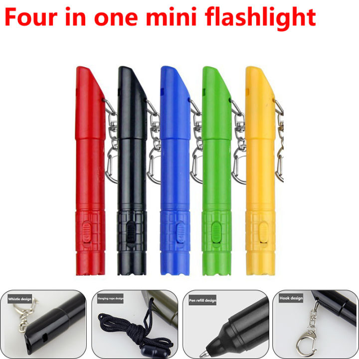 Four in one mini portable flashlight with built-in battery, ABS ...