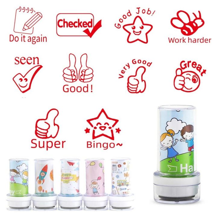 MICROE Student English Office and School Supplies Children Toy Stamps ...