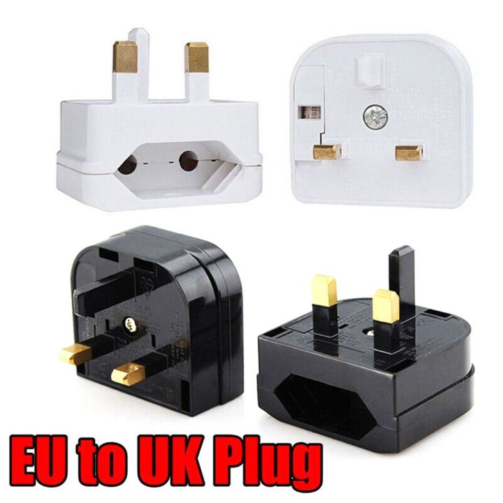 IRCTBV EU to UK Electrical Plugs Converter Mains Fused Adapter EU 2 Pin ...