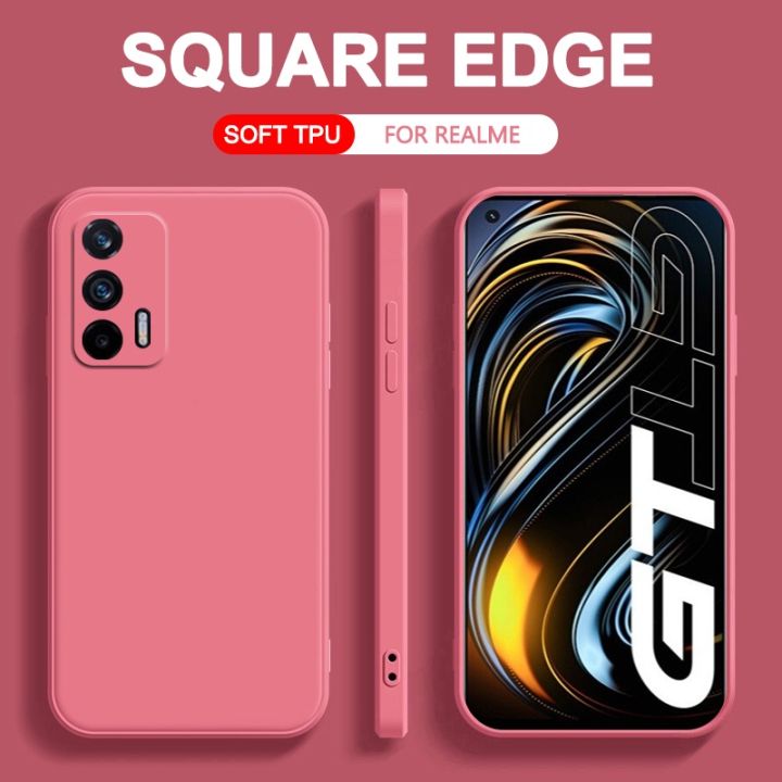 เคสมือถือ ซิลิโคน แบบนิ่ม ขอบเหลี่ยม สำหรับ Realme 12 11 11x 10 10T 9 Pro Plus + 9i 8 5G 8i 7 7i ...
